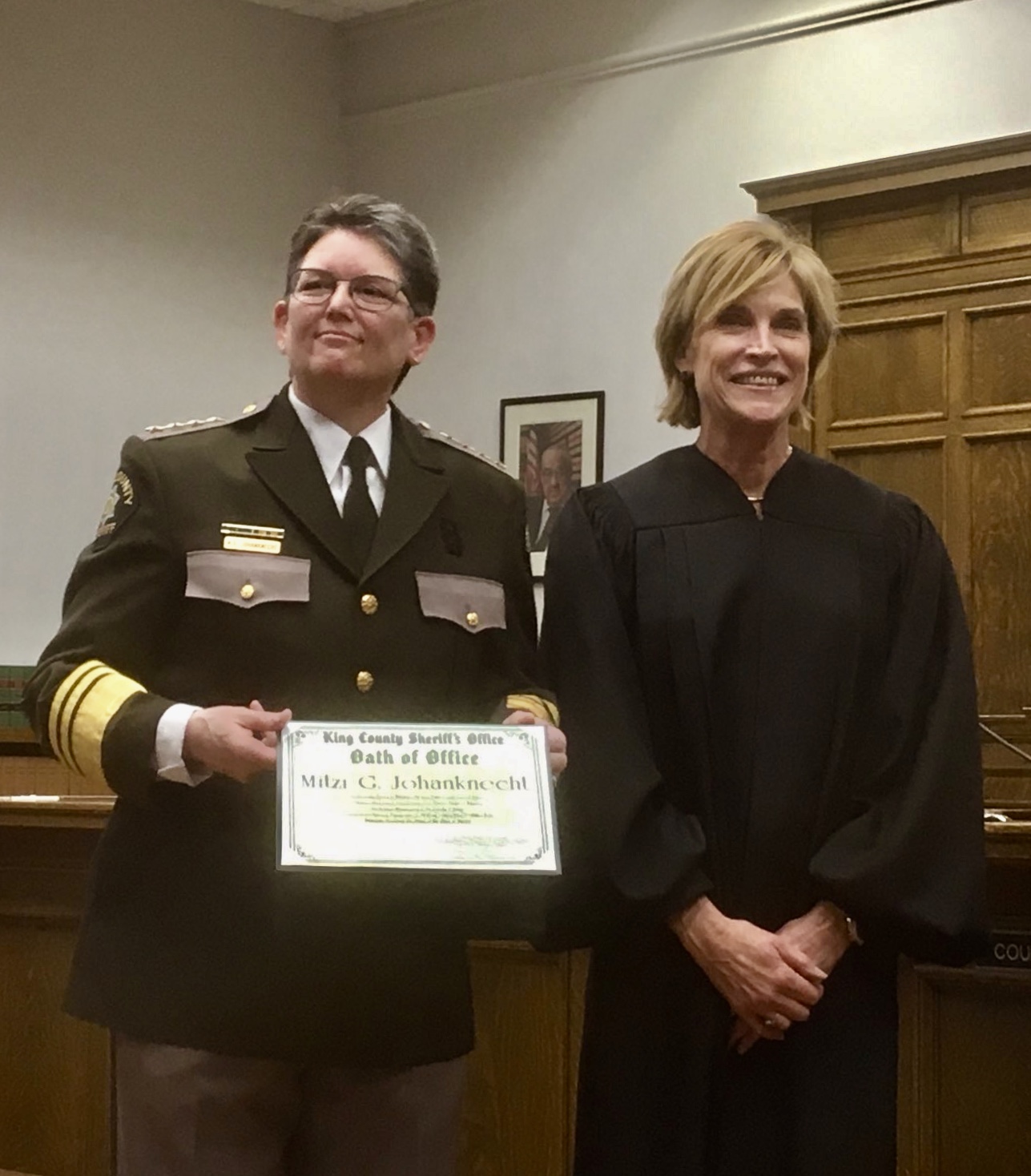 Mitzi Johanknecht sworn in as new King County Sheriff | Westside Seattle
